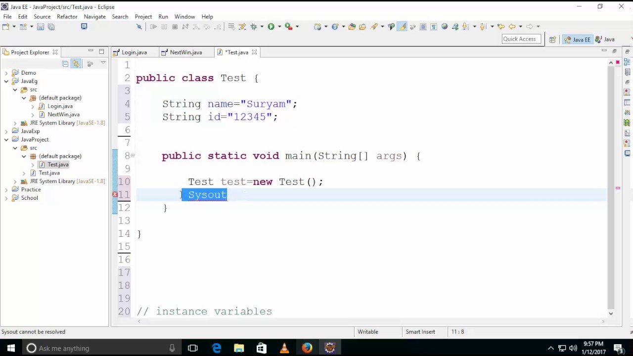 Java - Instance and Static Variable - Intact Abode