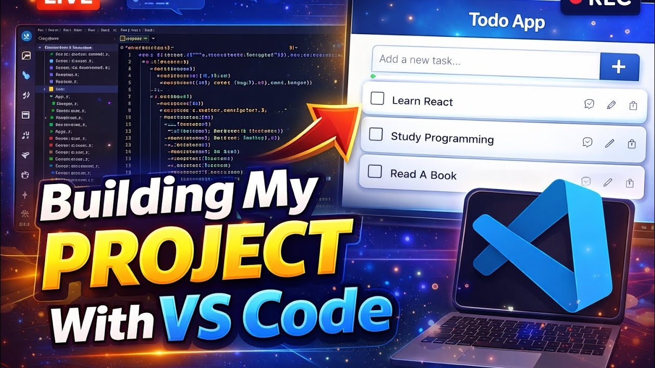 Building a Project in VS Code – Live Code Scroll & Web View