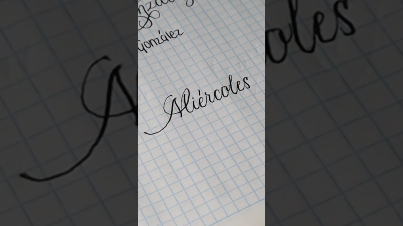 MIRÉRCOLES LETRA CURSIVA ELEGANTE #calligraphy #caligrafia #miércoles #letracursiva #letrabonita