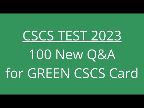 CSCS Test 2023 | CSCS Card UK | CSCS Test Questions 2023 | CiTB Health & Safety Test 2023 | CSCS