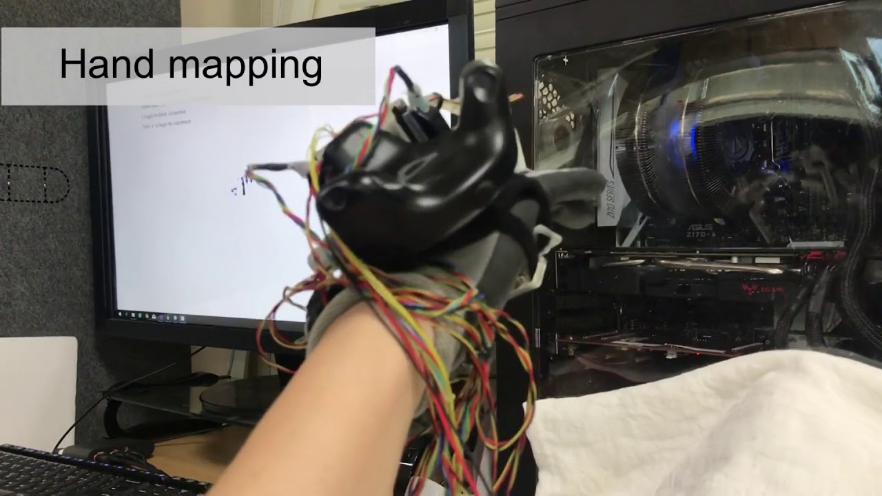 Haptic Feedback to the Palm and Fingers for Improved Tactile Perception of Large Objects