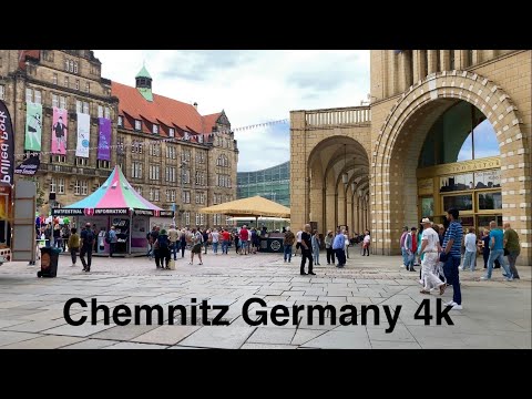 Chemnitz, Germany City Tour 4K | One day in Germany π©πͺ City