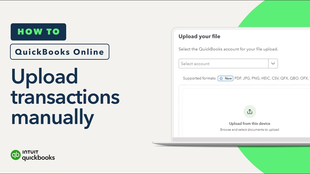How to upload transactions manually to QuickBooks Online