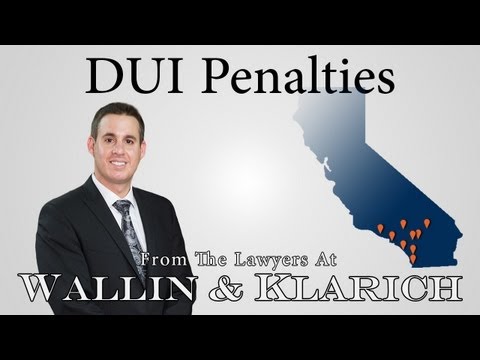 DUI Penalties - CVC 23152(a)