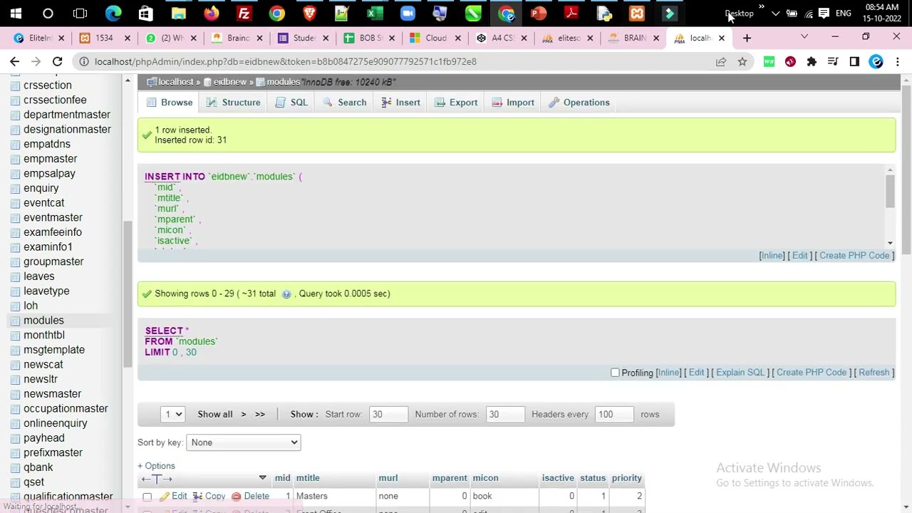 Backup Database using Codeigniter