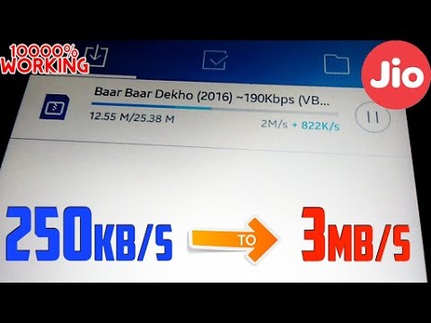 Increase jio speed 60 kbps to 4 Mbps 10000% working....