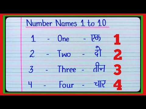 Number names 1 to 10 in english/English numbers 1-10 pronunciation/1 to 10 number names l