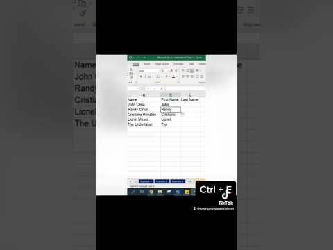 #KeyboardShortcut in #Microsoft Excel …. Ctrl + E = Flash fill