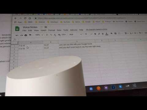 Tasker - Google Assistant Notes to Google Sheets