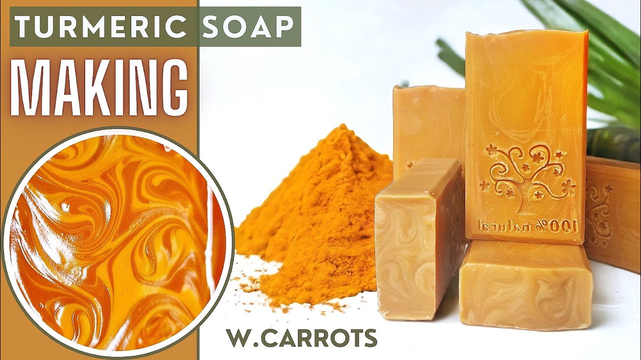 TURMERIC CARROT SOAP infusion & recipe | Cold Process Soap making