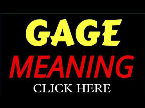 What does the name GAGE mean | GAGE meaning in english | Meaning of name GAGE