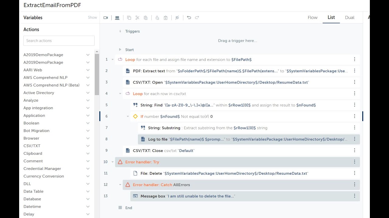 Extract Data From PDF - A2019 | Log Data