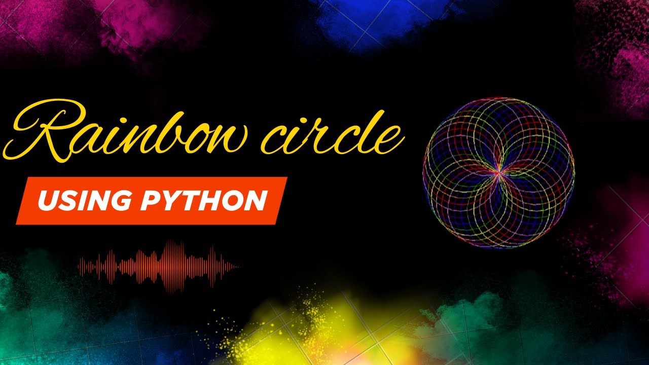 create a rainbow circle using python turtle | python programming