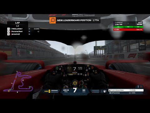 F1 2021 China TT Wet Hotlap (TOP 25) PS Cockpit Cam + Setup!