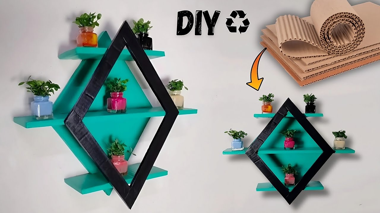 DIY Cardboard Wall Shelf: Affordable Home Decor Tutorial | Wall Decor