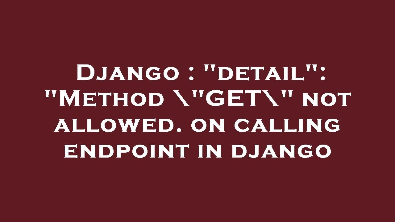 Django : 