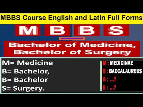 MBBS Course English and Latin Full Forms,full form of mbbs,what is mbbs,HAQ FACTS