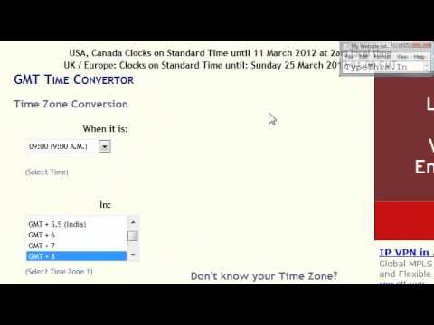 Converting between two GMT Time Zone