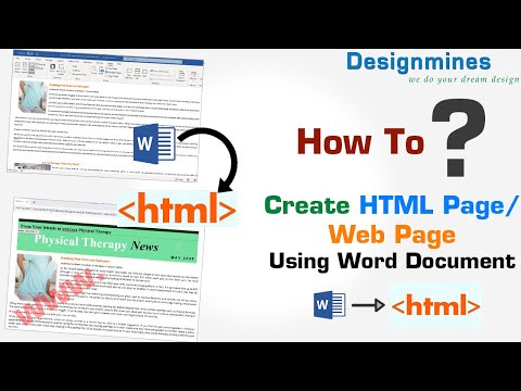 Create HTML Page with Microsoft Word, Web Page using Microsoft Word, Therapy Newsletter Web Page