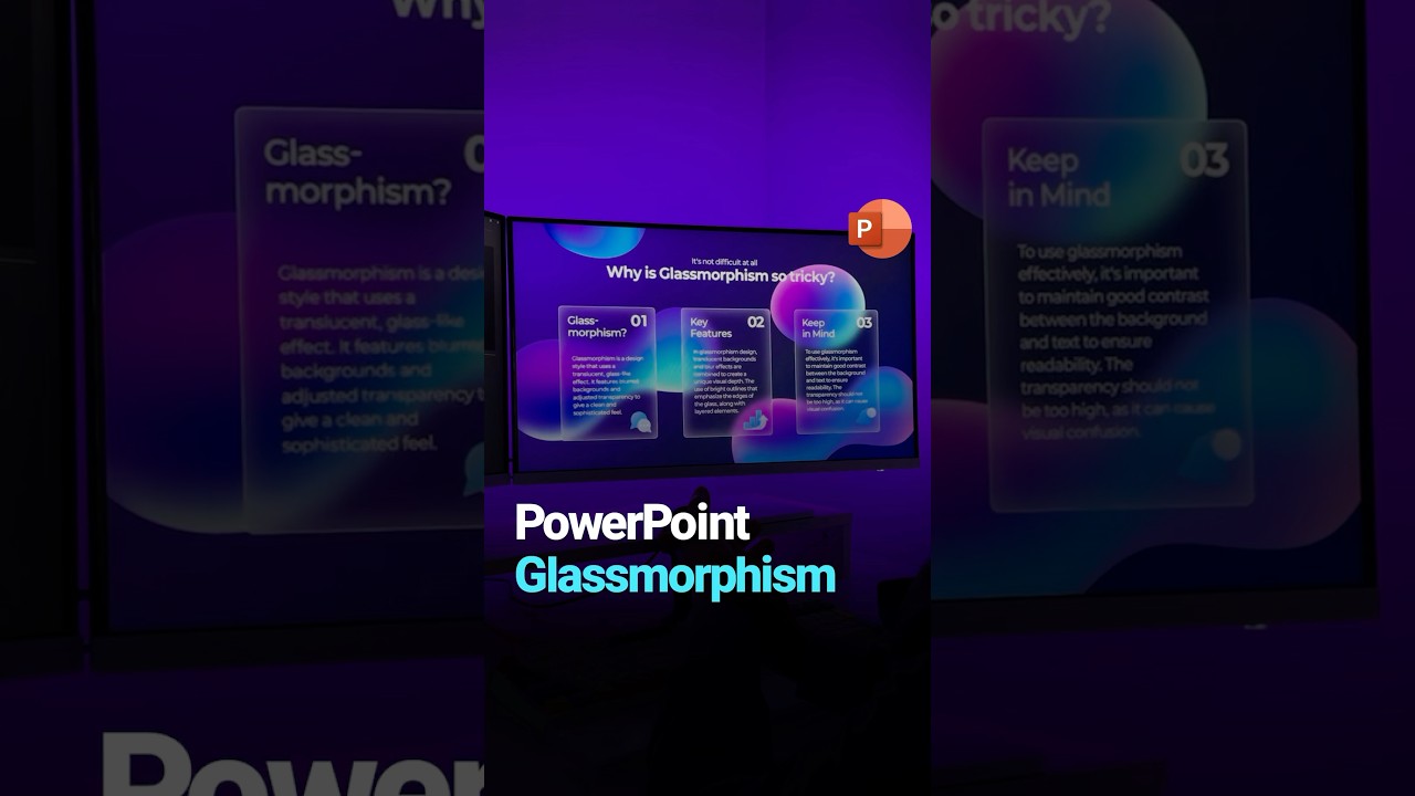 How to make glassmorphism with PPT #powerpoint #glassmorphism