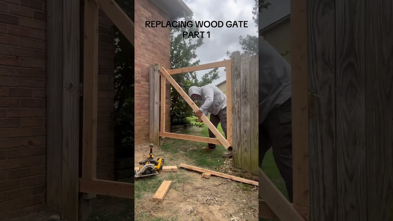 How to build a gate for a fence #fencebuilding #diy #fence