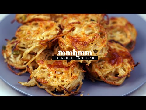 Spaghetti Muffins with Knorr Alfredo Sauce Mix | Mmhmm