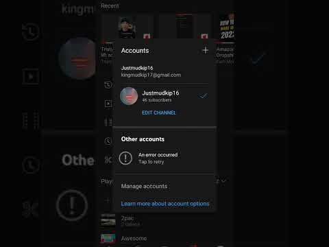Can't switch accounts