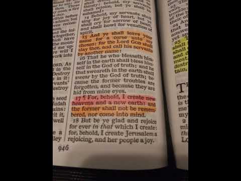 Amazing truth in Isaiah 65:17