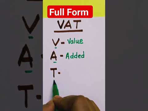 #full form of VAT.......