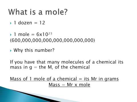 3 Mass = Mr x mole