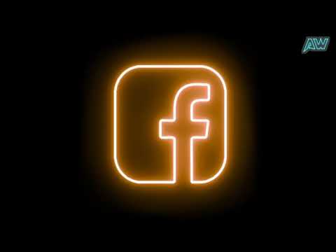 Neon Facebook logo | Facebook Logo | Neon Logo Black Screen | Motion Background
