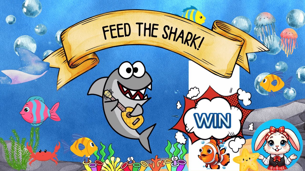 Feed the Shark! Fun English Learning Game for Kids | Ms. Bunny's English Class