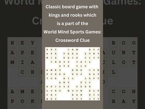 Classic board game with kings and rooks which...Crossword Clue #crossword #crosswordpuzzles