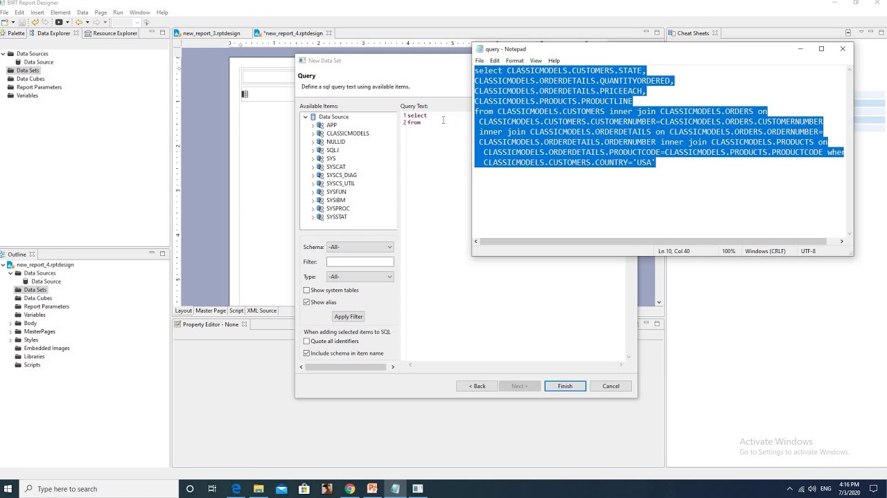 Creating Data cube using BIRT| Business Intelligence Reporting Tool