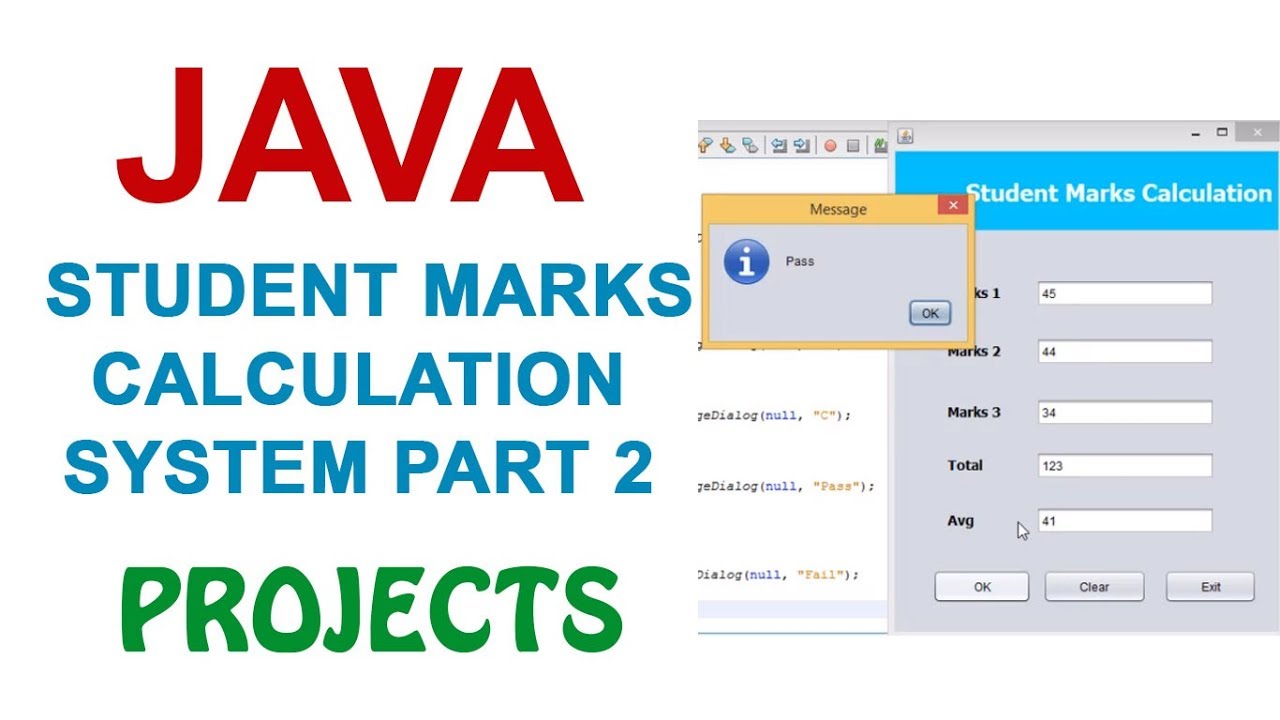 Student Marks Calculation System Part 2 Using Java