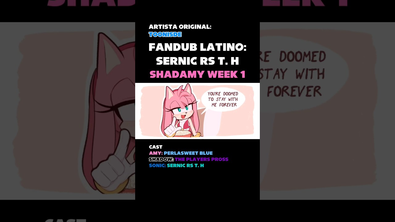 SHADAMY WEEK 1 #shots #shadamy #fandub #comicdub #amyrose #shadow