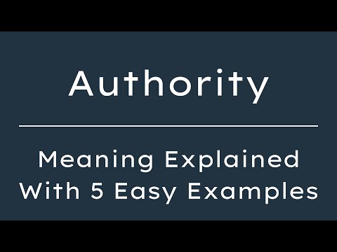 What does Authority mean? Authority Meaning in English With 5 Example Sentences