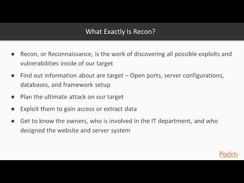 Learn Kali Linux Tips Tricks and Techniques What Exactly Is Recon | packtpub com - Mind Luster