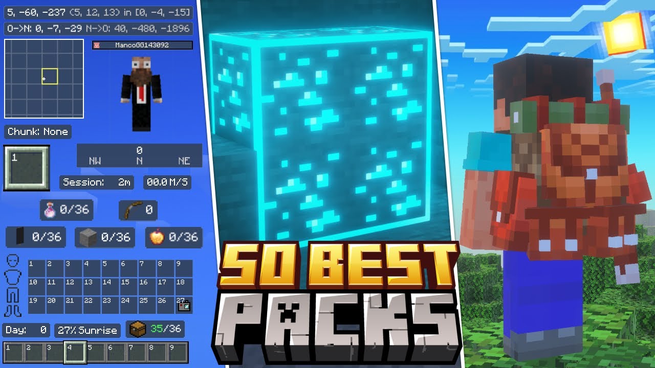 50 BEST Minecraft Resourse Packs (Bedrock)