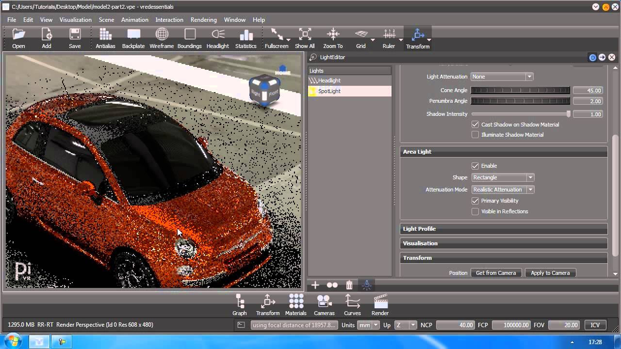 VRED Essentials Lighting Tutorial