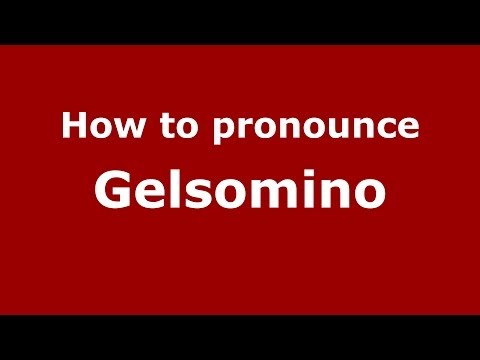 How to pronounce Gelsomino (Italian/Italy) - PronounceNames.com