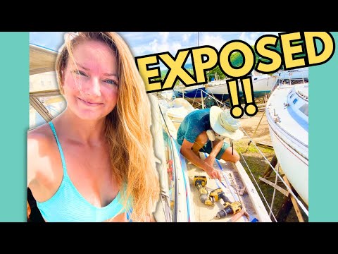 ⛵️EXPOSED!! What Lies BENEATH 40 YEAR OLD Teak Decks (its different)| Hallberg Rassy 352 Sailboat