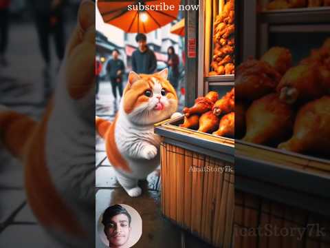 Cat Enjoy Leg Piece of Meat Ai Movie #cats #ai #recipe #food #meat #shorts