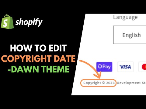 How to Edit Copyright Text in Shopify Dawn Theme Footer