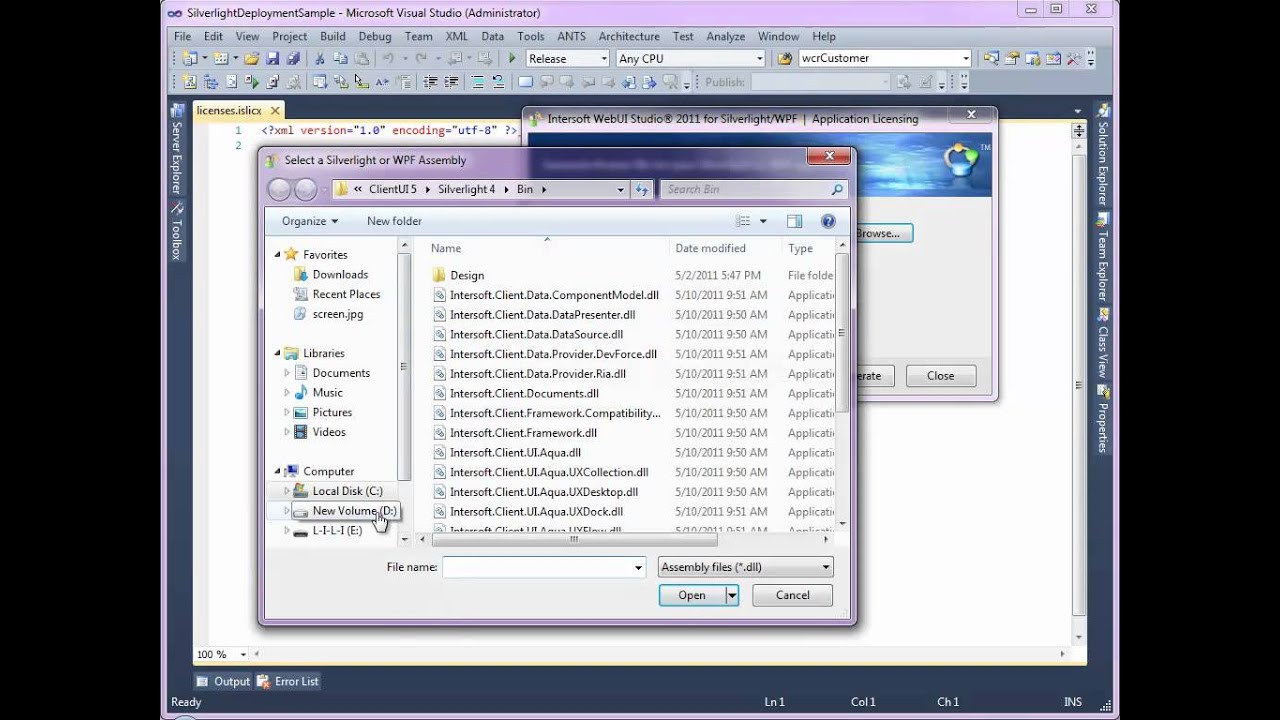 Licensing ClientUI Silverlight Application for Deployment