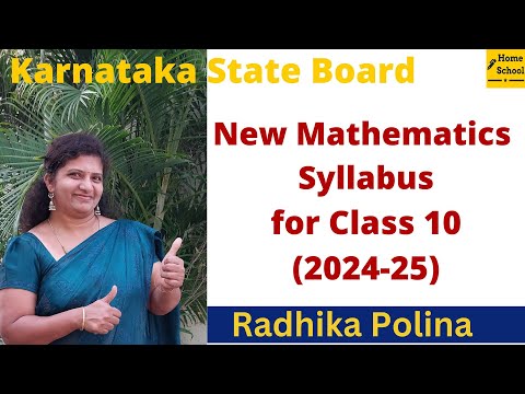 Karnataka state board New Mathematics Syllabus for class 10(2024-25)