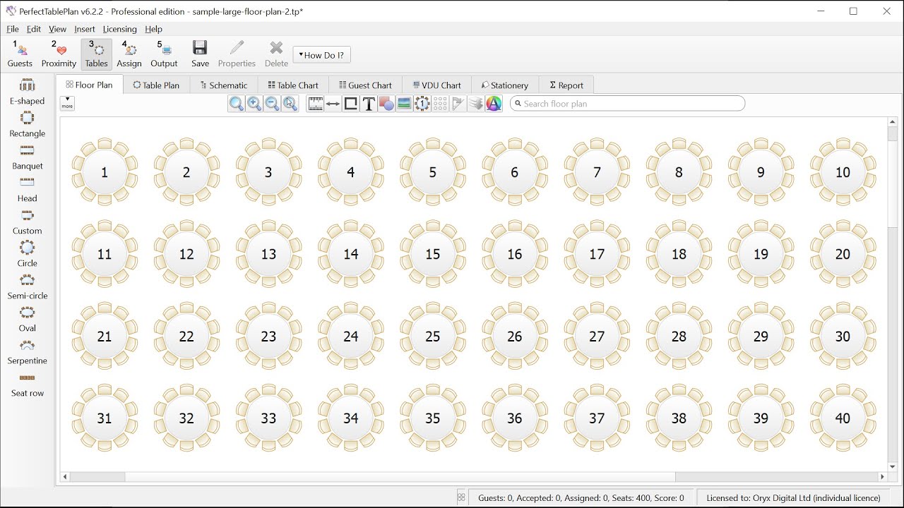 How to create a floor plan for your seated event