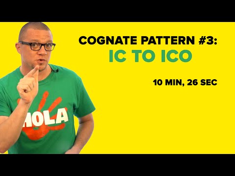 Spanish Cognate Pattern #3: IC to ICO Adjectives & Nouns (S03E03)