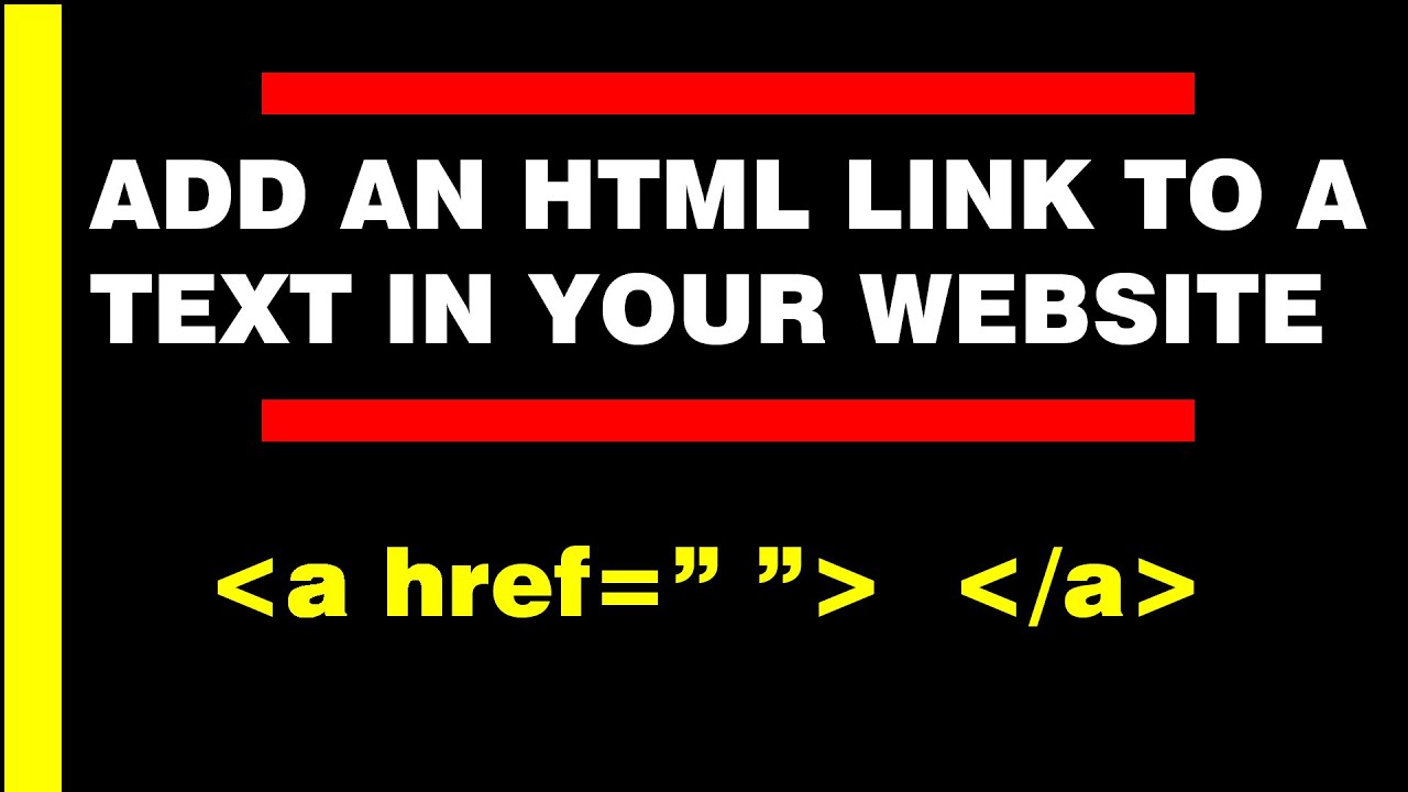 HOW TO WRITE HTML LINK OR HYPERLINK ON A TEXT IN YOUR WEBSITE