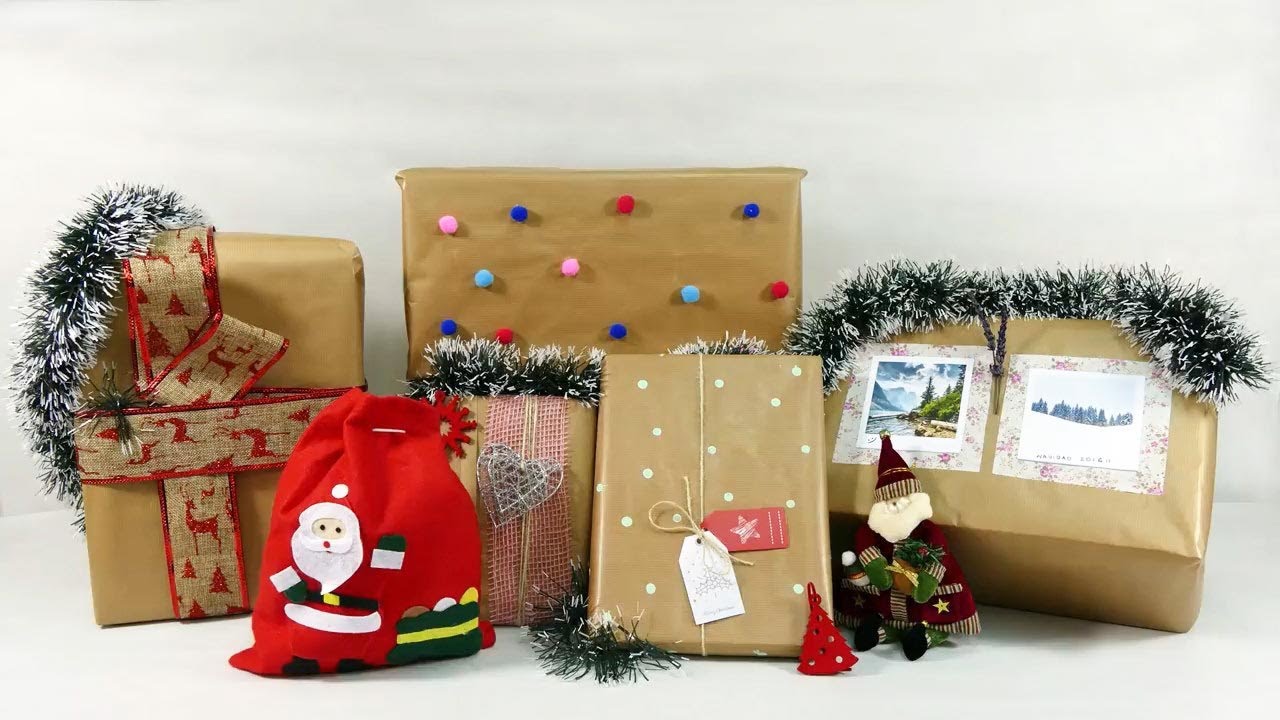5 ideas para DECORAR y ENVOLVER regalos con PAPEL KRAFT 🎅 - Hogarmania